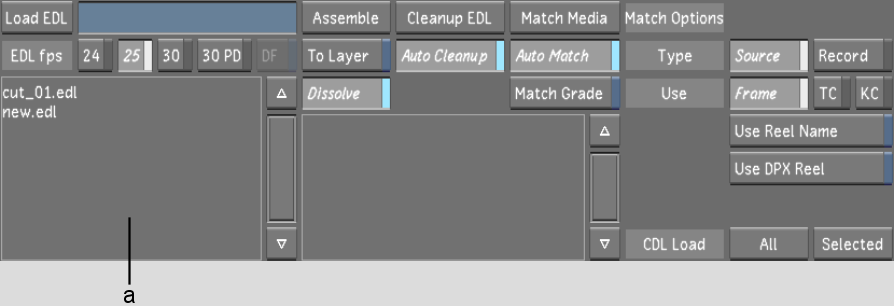 Loading CDL Data in the EDL Panel