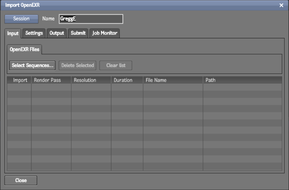 Importing OpenEXR Media Files